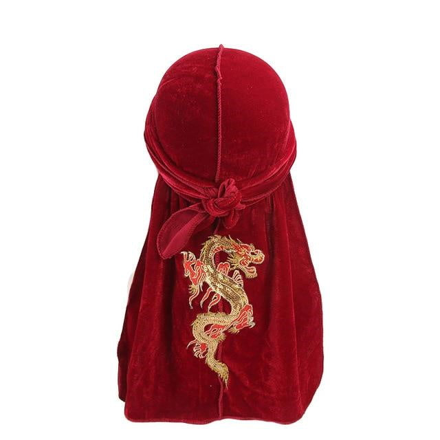 Red velvet durag dragon | Durag-Shop