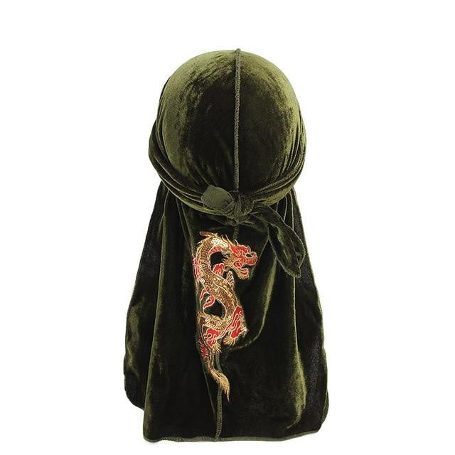 Durag vert velours dragon | Durag-Shop