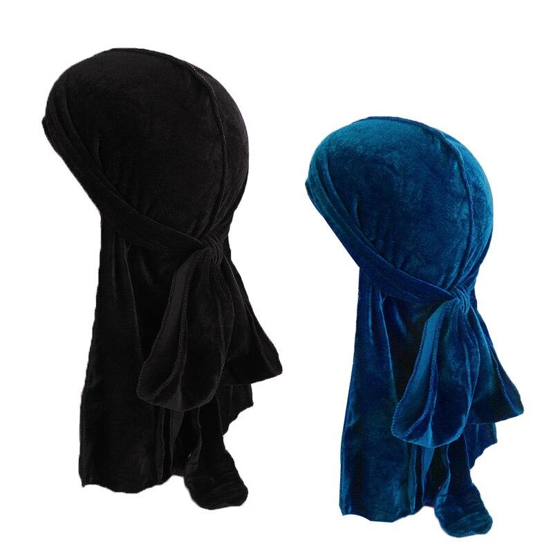 Black and light blue velvet durag pack | Durag-Shop