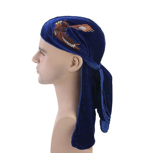 Blue velvet durag eagle | Durag-Shop