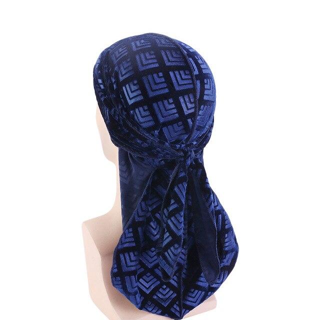 Blue velvet durag patchwork | Durag-Shop