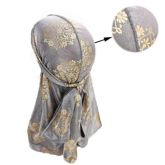 Grey durag metallic print | Durag-Shop