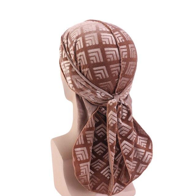 Brown velvet durag patchwork | Durag-Shop