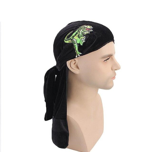 Black velvet durag dinosaur | Durag-Shop