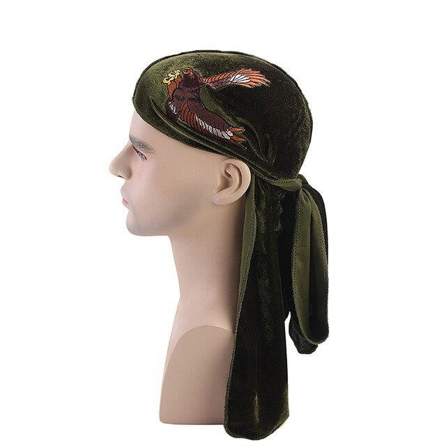 Green velvet durag eagle | Durag-Shop