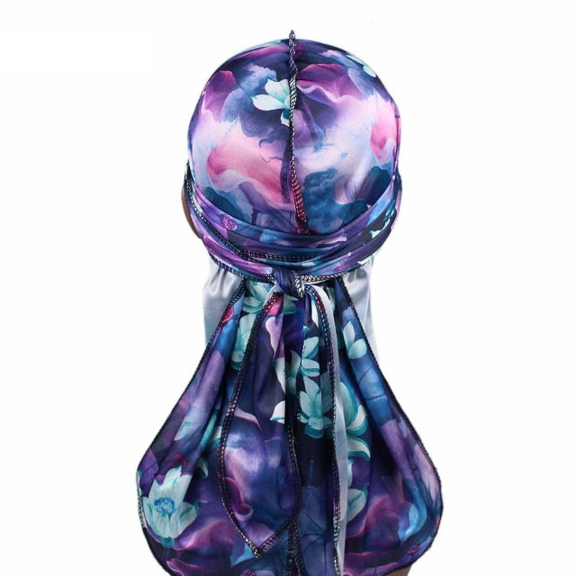 Purple and blue durag flowers | Durag-Shop